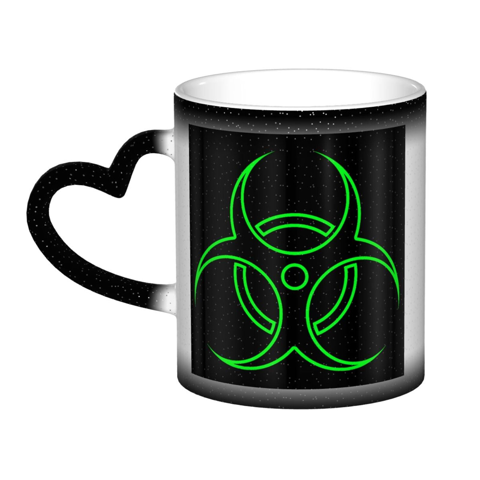 Green Biohazard Symbol Ceramic Coffee Mug Magic Mug Heat Sensitive ...