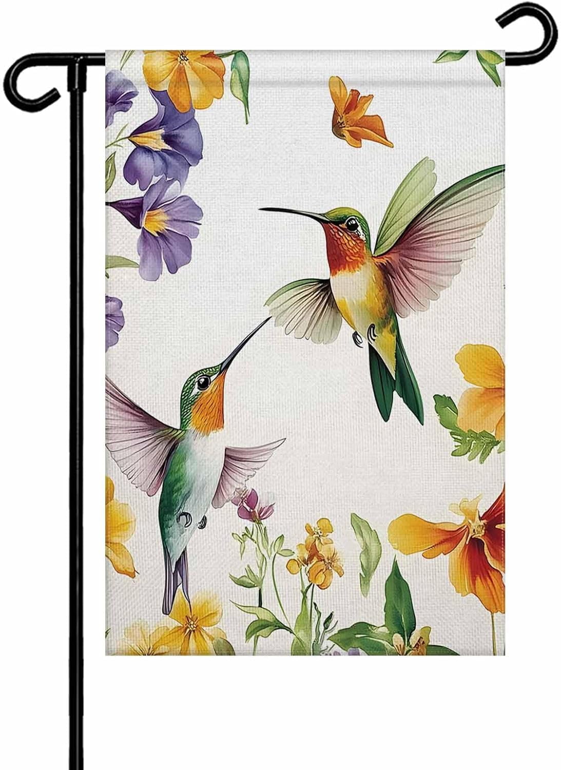 Green Birds Garden Flag 28x 40 Double Side, Spring Summer Floral Flower ...