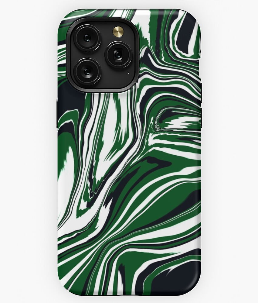 Green Black White Abstract Background G5115 Phone Case for iPhone17 16 ...