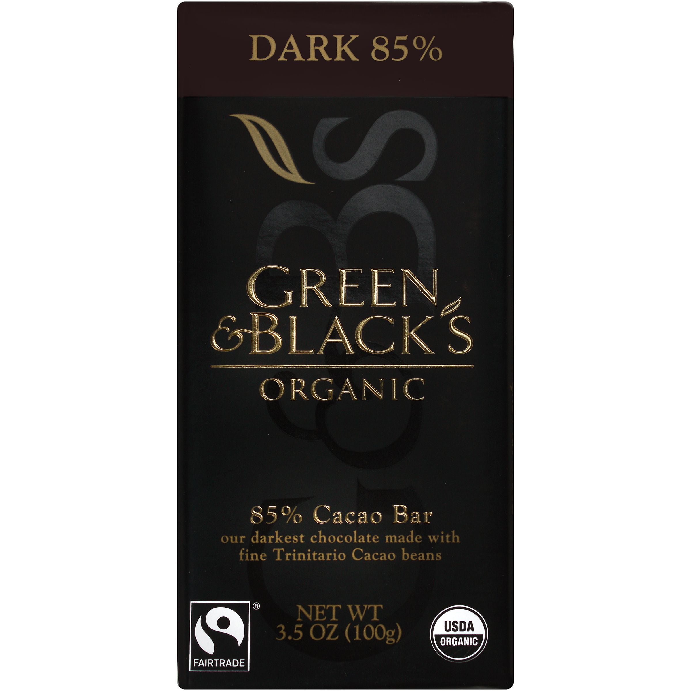 Green and Black's Organic Dark 85% Dark Chocolate, 3.5 OZ - Walmart.com