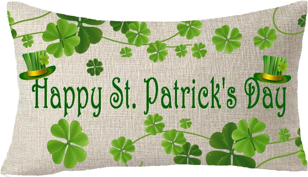 Green Blessing Clover Hat Happy St. Patrick''s Day Cotton Linen ...