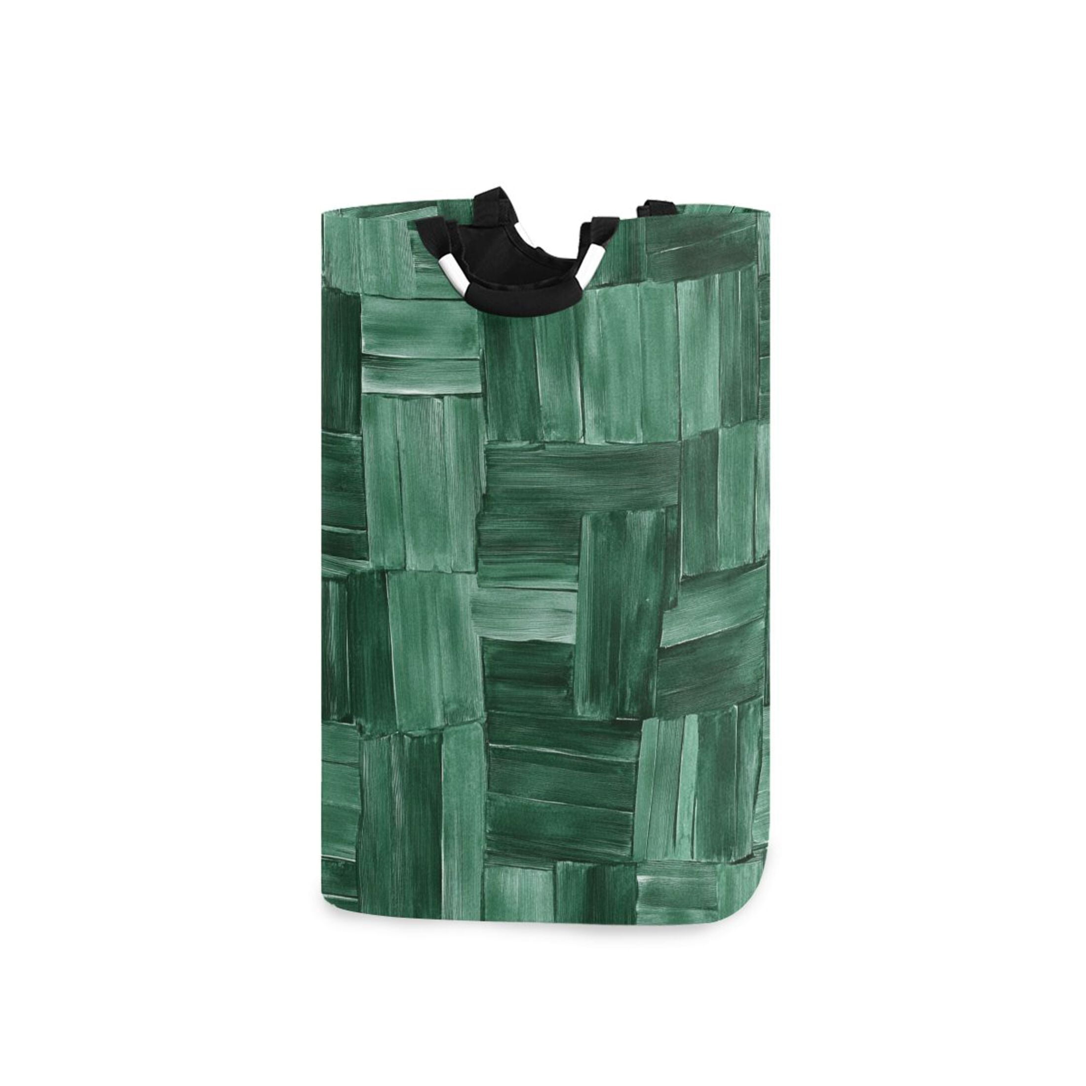 Green Block Graffiti Laundry Basket with Handles 50L Collapsible ...