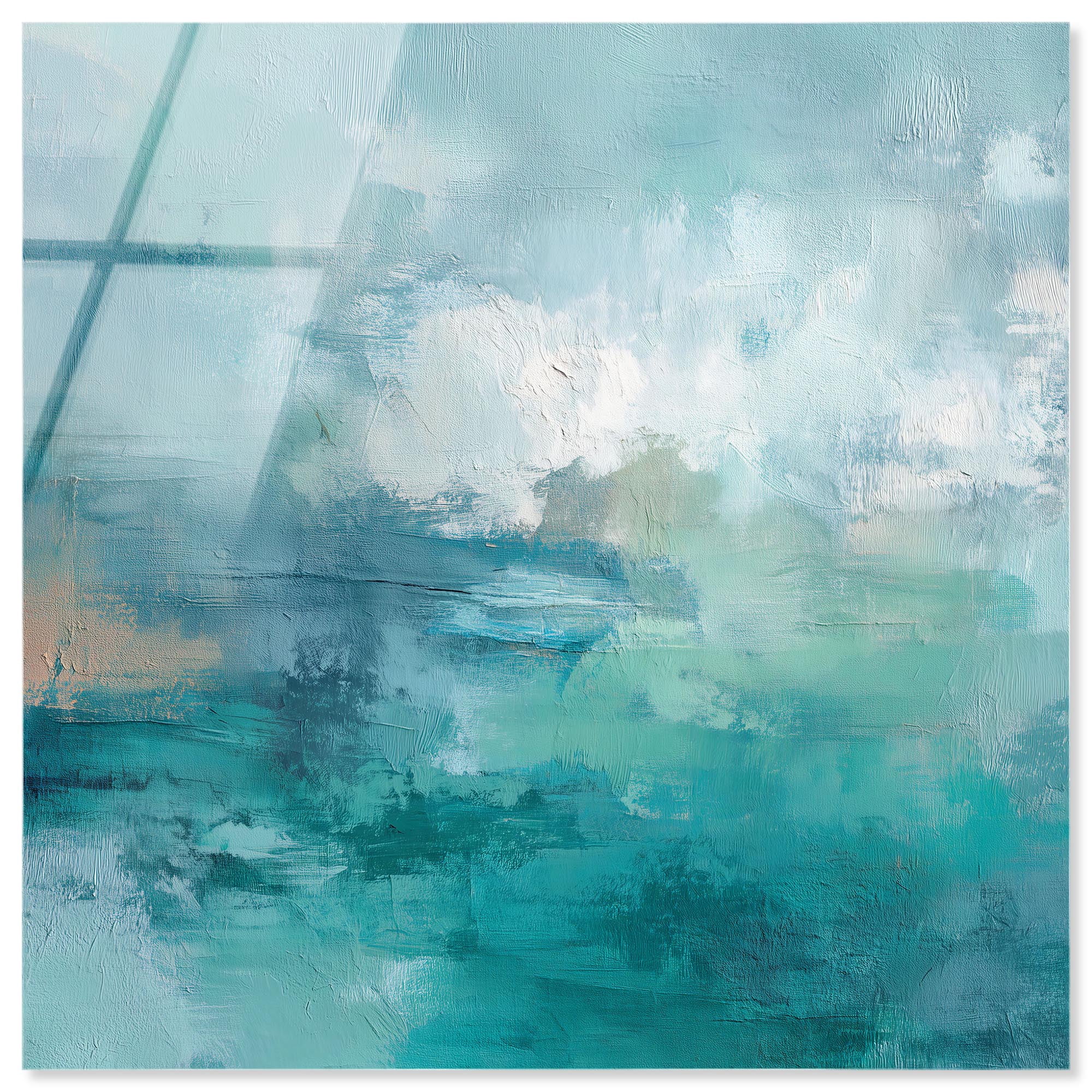 Green Blue II Acrylic Abstract Wall Art by Art Remedy, Ready to Hang ...