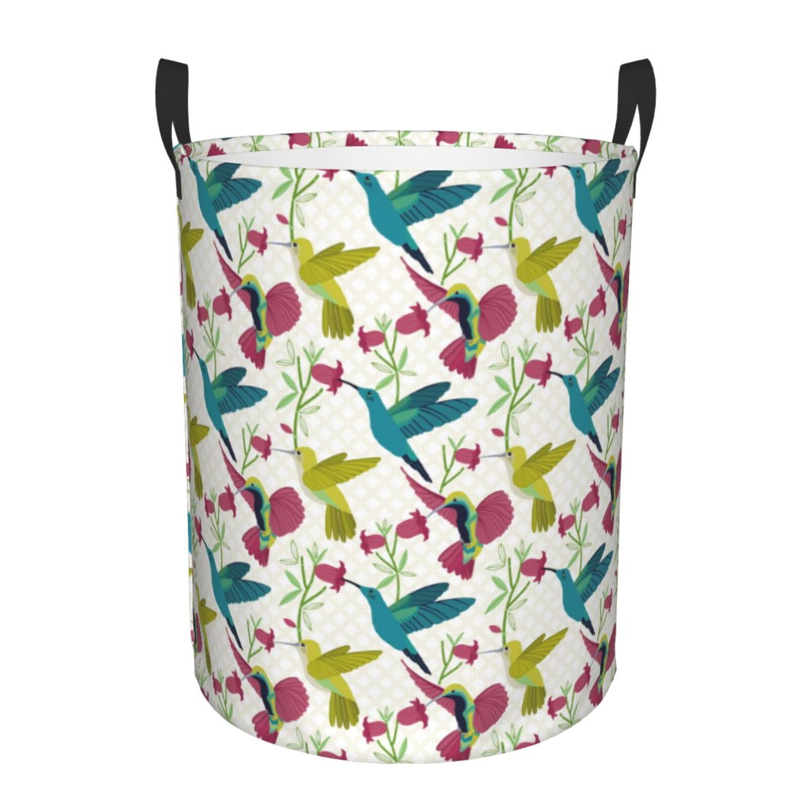 Green Blue Purple Hummingbird Laundry Basket, Laundry Hamper Waterproof ...