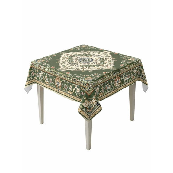 Green Boho Table Cloth, Chic Traditional Antique Geometric Rustic ...