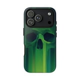 Green Bone Helm Gradient Neon Green Dark Glow Phone Case with iPhone 17 ...