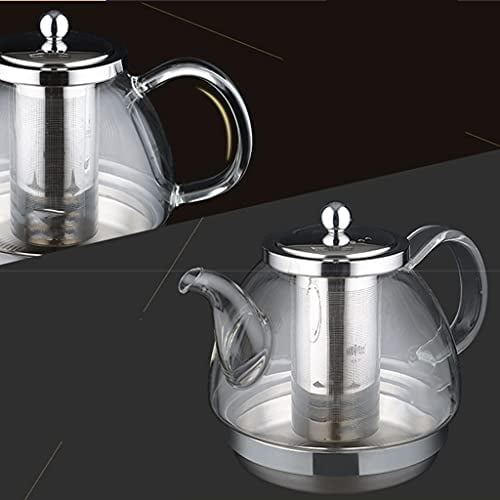 Green Borosilicate Glass Teapot, 1000ml, Induction Cooker Compatible ...