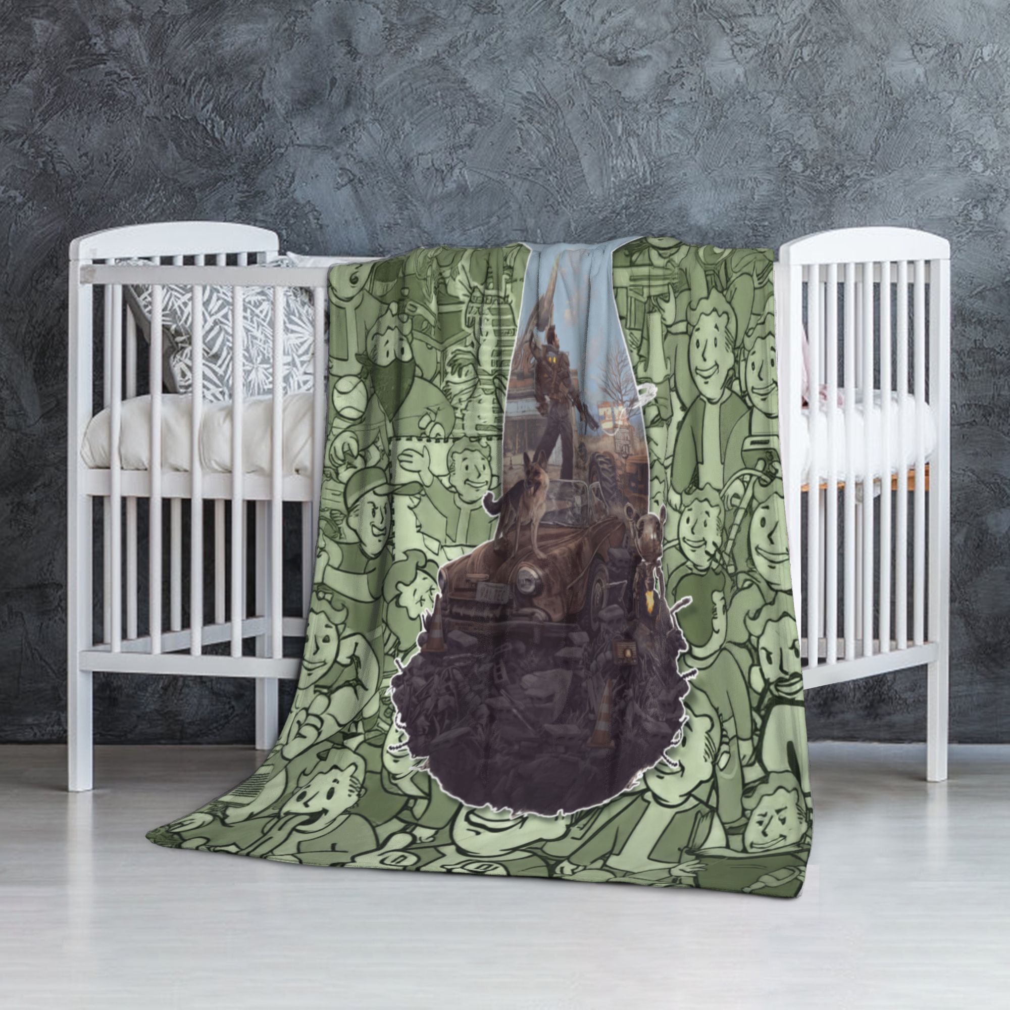 Green Boy Fallout Blanket for Couch Bed Throw Blanket, Aesthetic ...