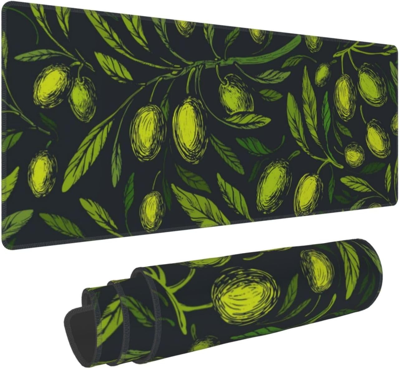 Green Branch Olive Large Gaming Mouse Pad 31.5 x 11.8in Desk Keyboard ...