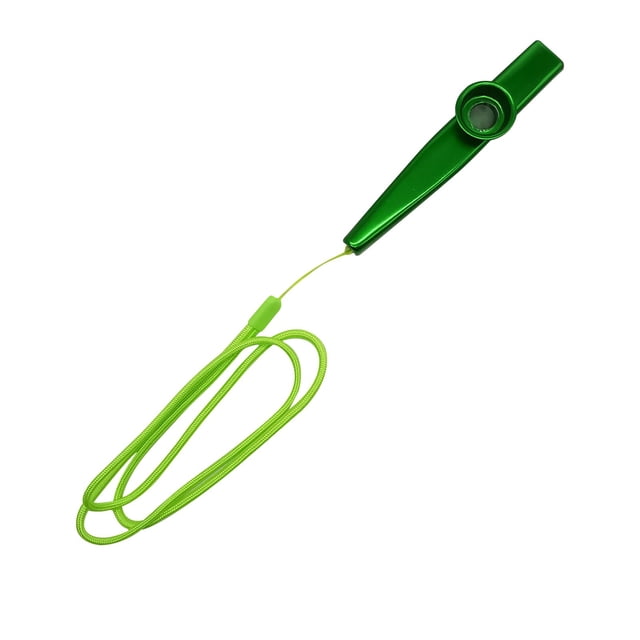Green Brass Kazoo Instrument Neck Strap Humming Flute Toy For Kids Band ...