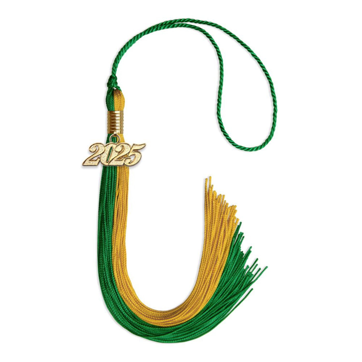 Endea Graduation Green/Bright Gold Graduation Tassel with Gold Date ...