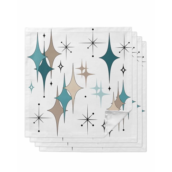 Green Brown Diamond Cloth Napkins Set of 4 Reusable Dinner Napkins ...