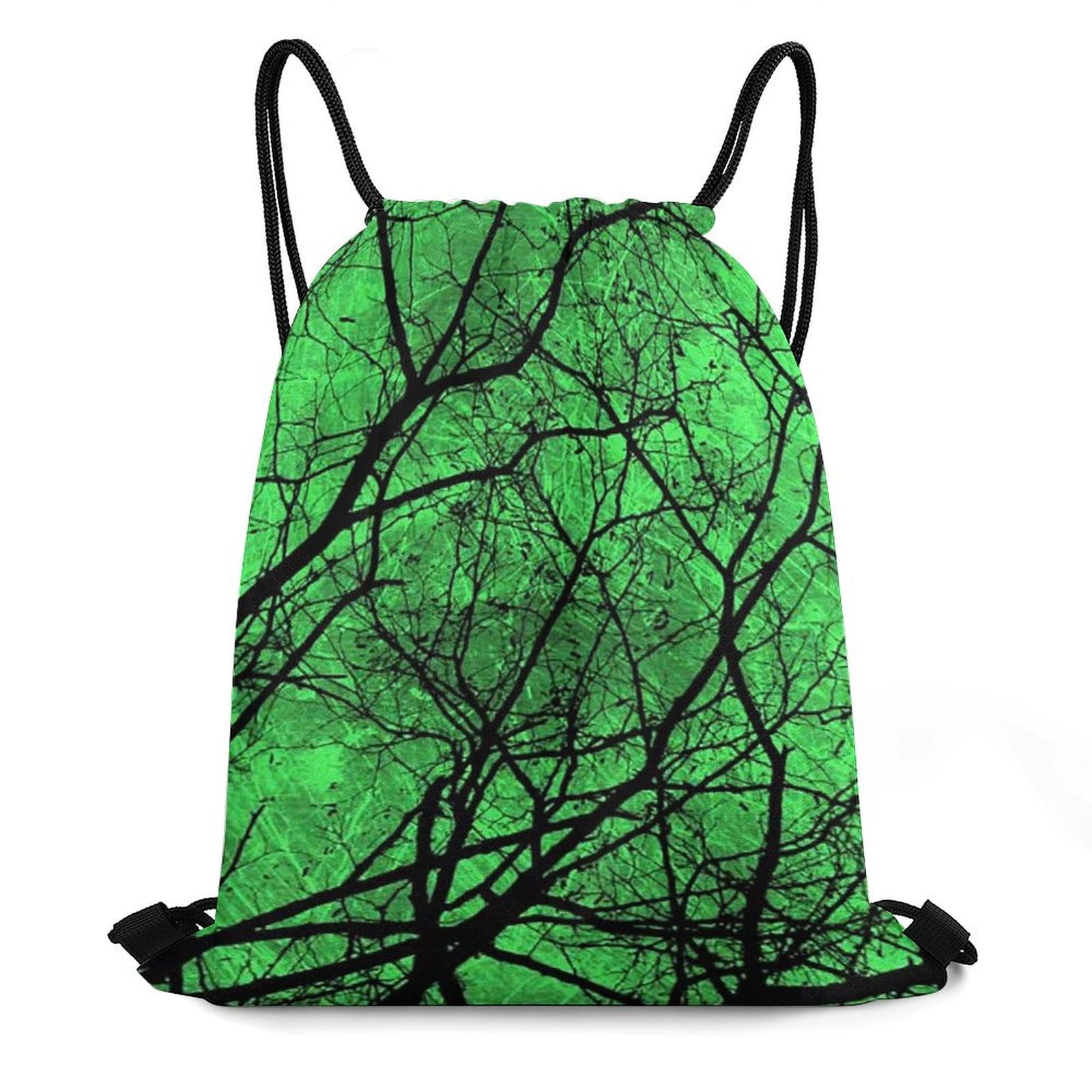 Green Bundle Pocket Drawstring Bag Cinch Bags Versatile Backpack Sports ...