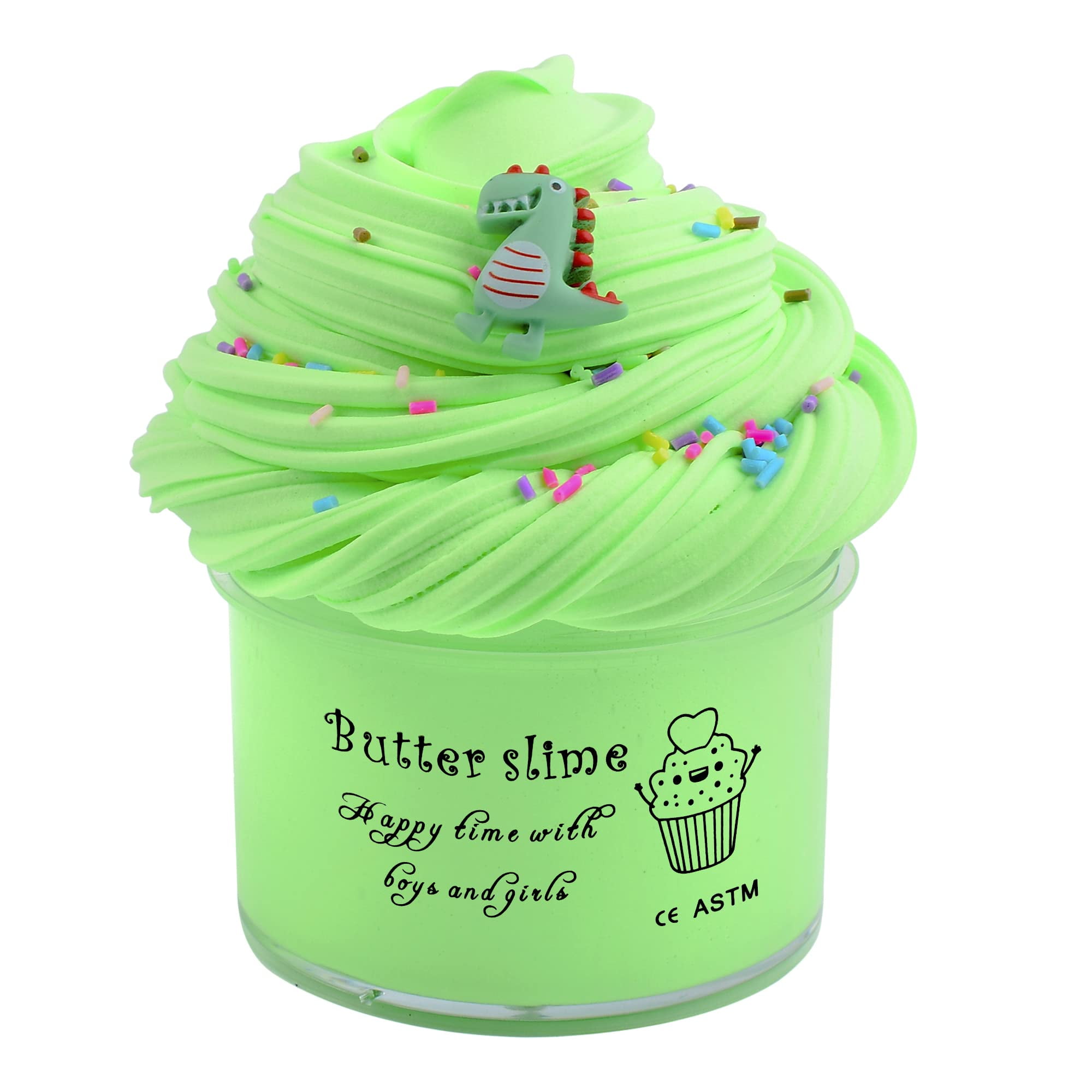 Green Butter Slime kit, Soft and Non-Sticky Slime Toy, for Kids ...
