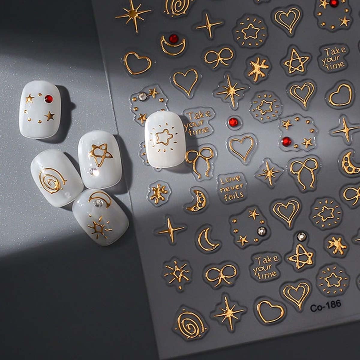 Green Butterfly Nail Stickers 5D Embossed Nail Art Butterfly Nail ...