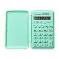 Green Calculator Standard Function Basic For Students Office Mini Flip ...
