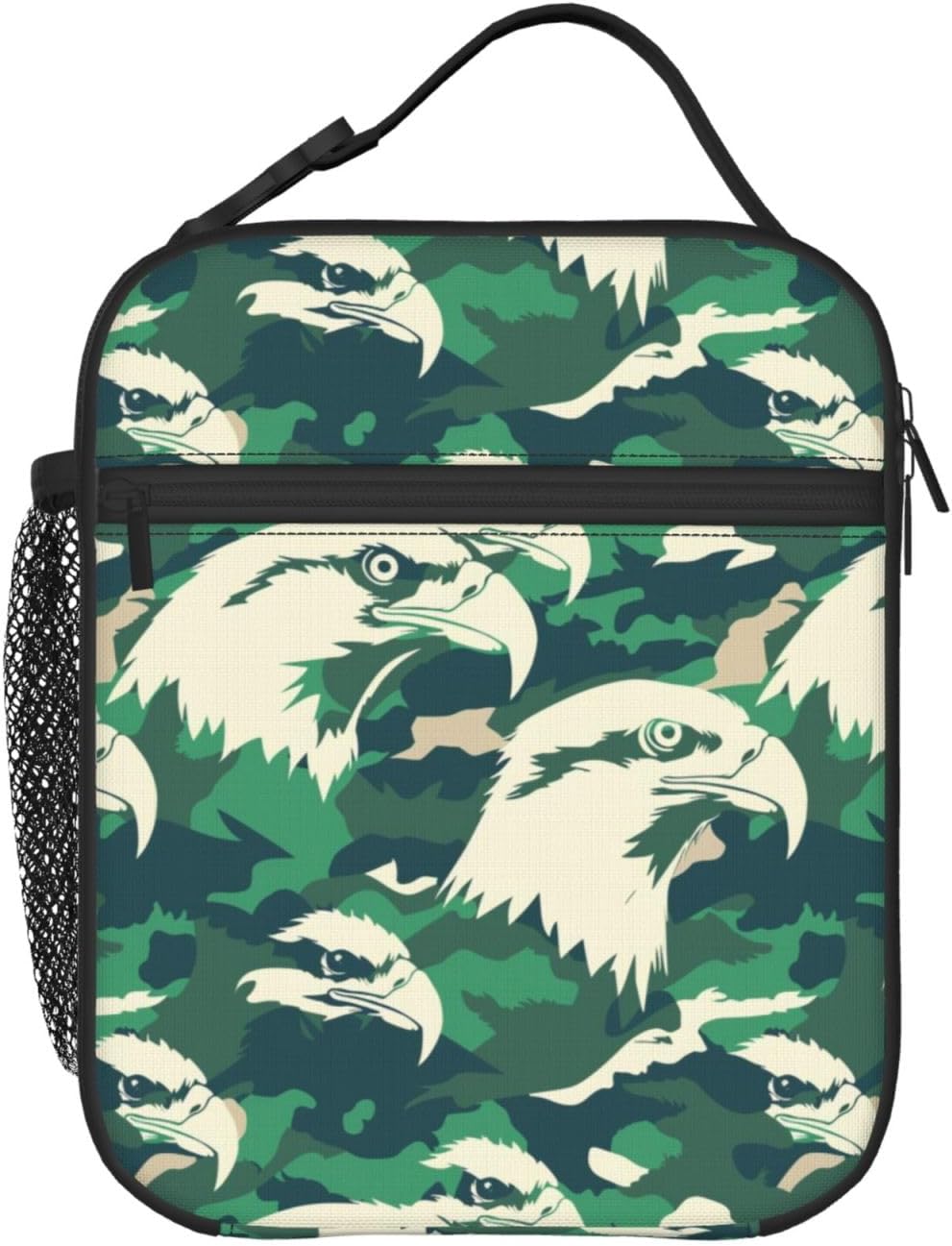 Green Camo Bald Bird Lunch Box - Insulated Lunch Bags for ...