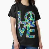 Green Camo Love Peace Military Pattern Abstract Design Unique T-Shirt ...