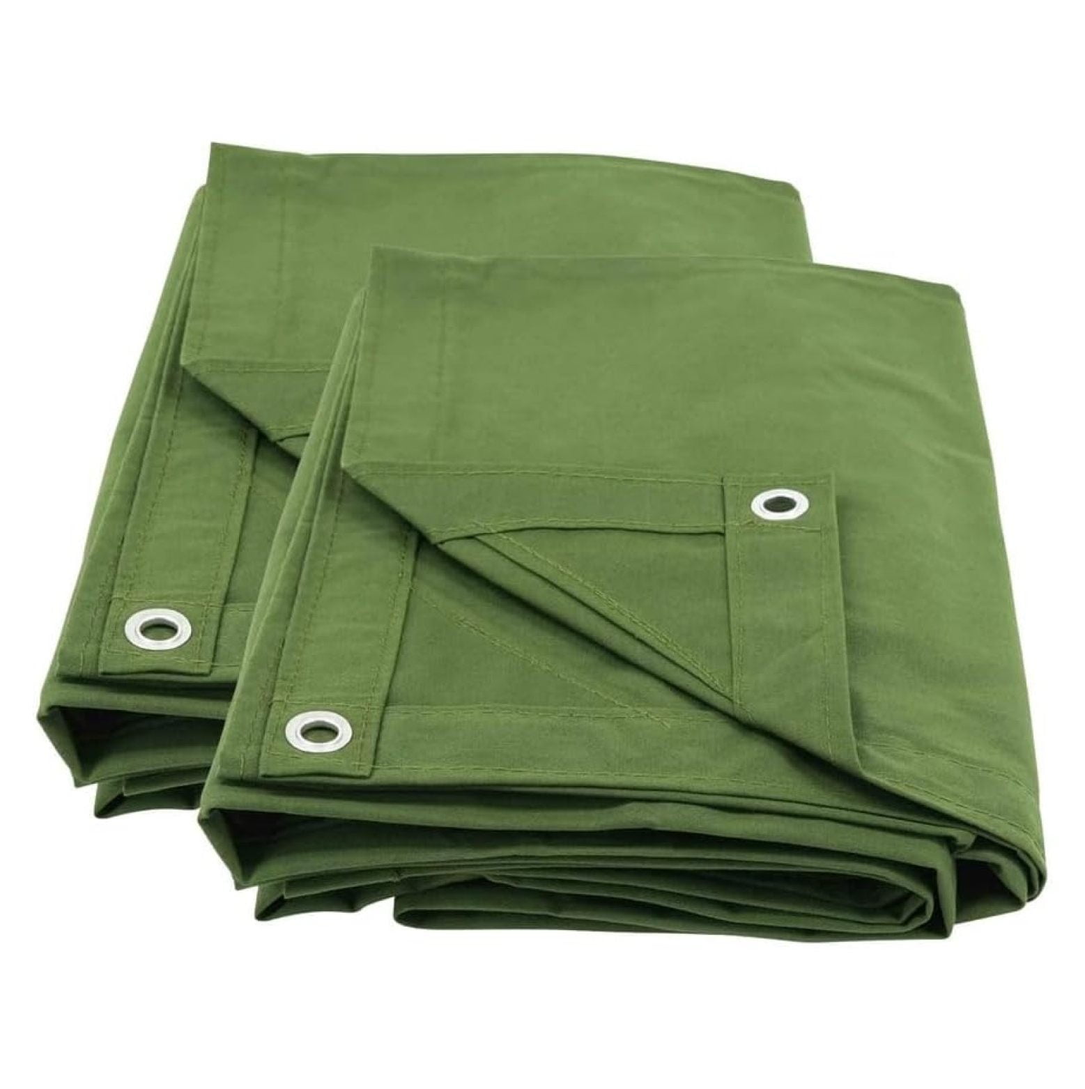 Green Canvas Tarp Water Resistant Breathable Heavy Duty 2 Pack for ...