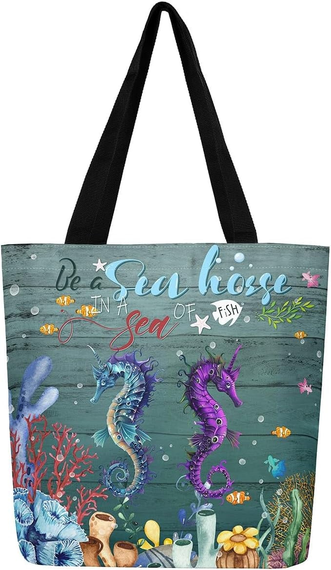 Green Canvas Tote Bag Ombre Graffiti Oil Painting Sandproof Beach Bag ...