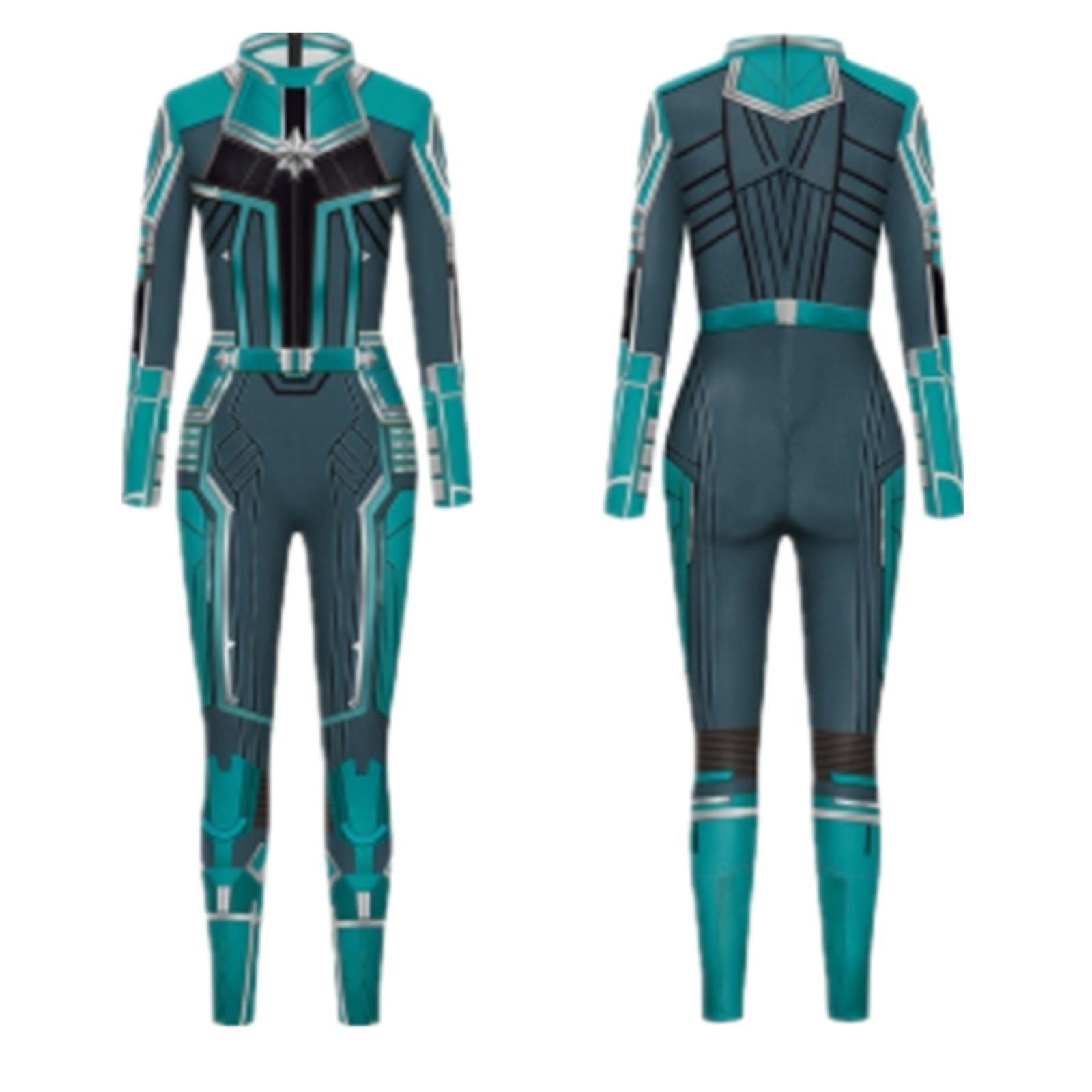 Green Carol-Dan-vers Superhero Cosplay Costume for Adults, Halloween ...