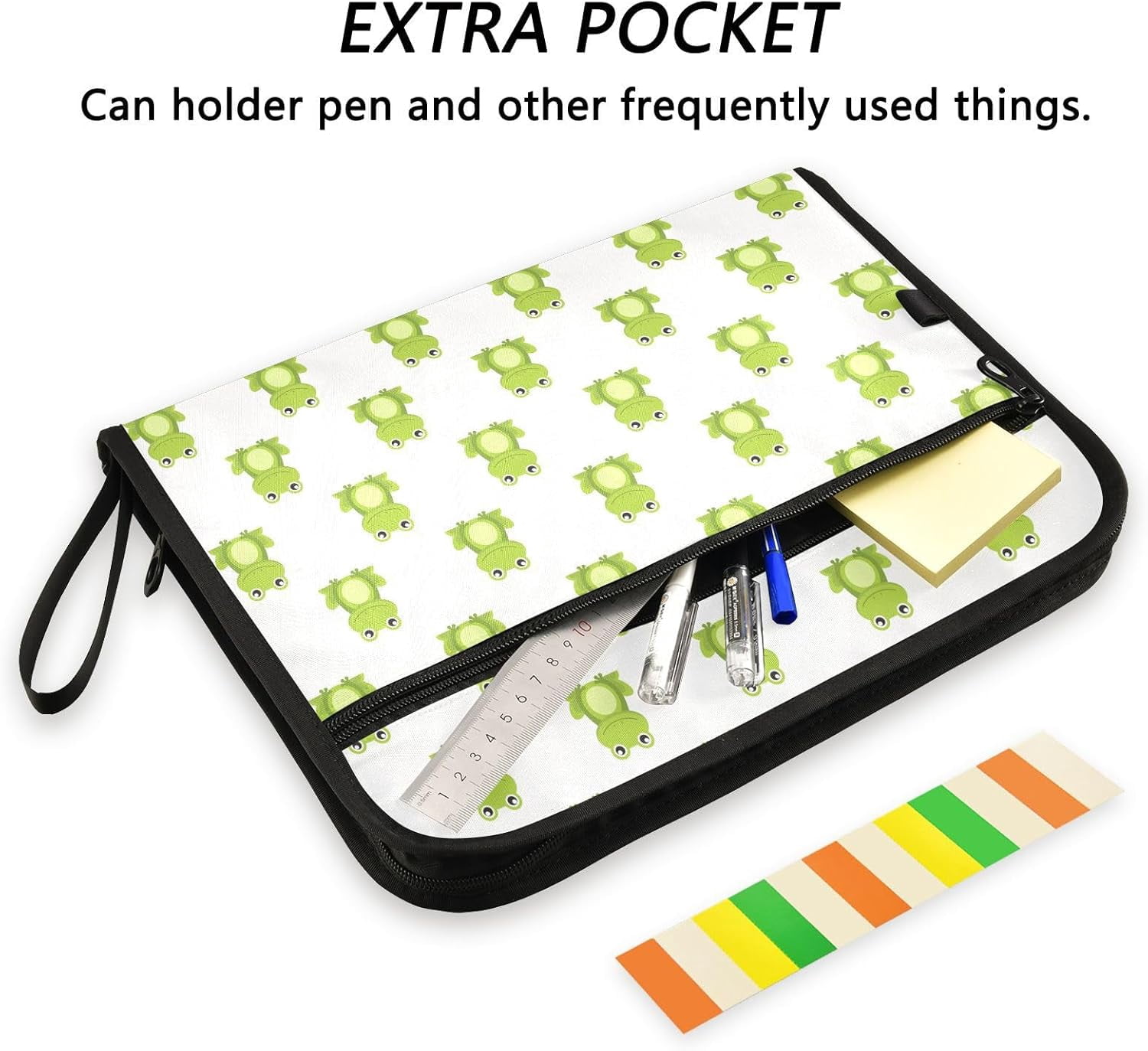 Green Cartoon Frog Expanding File Folder Document Organizer Hanging ...