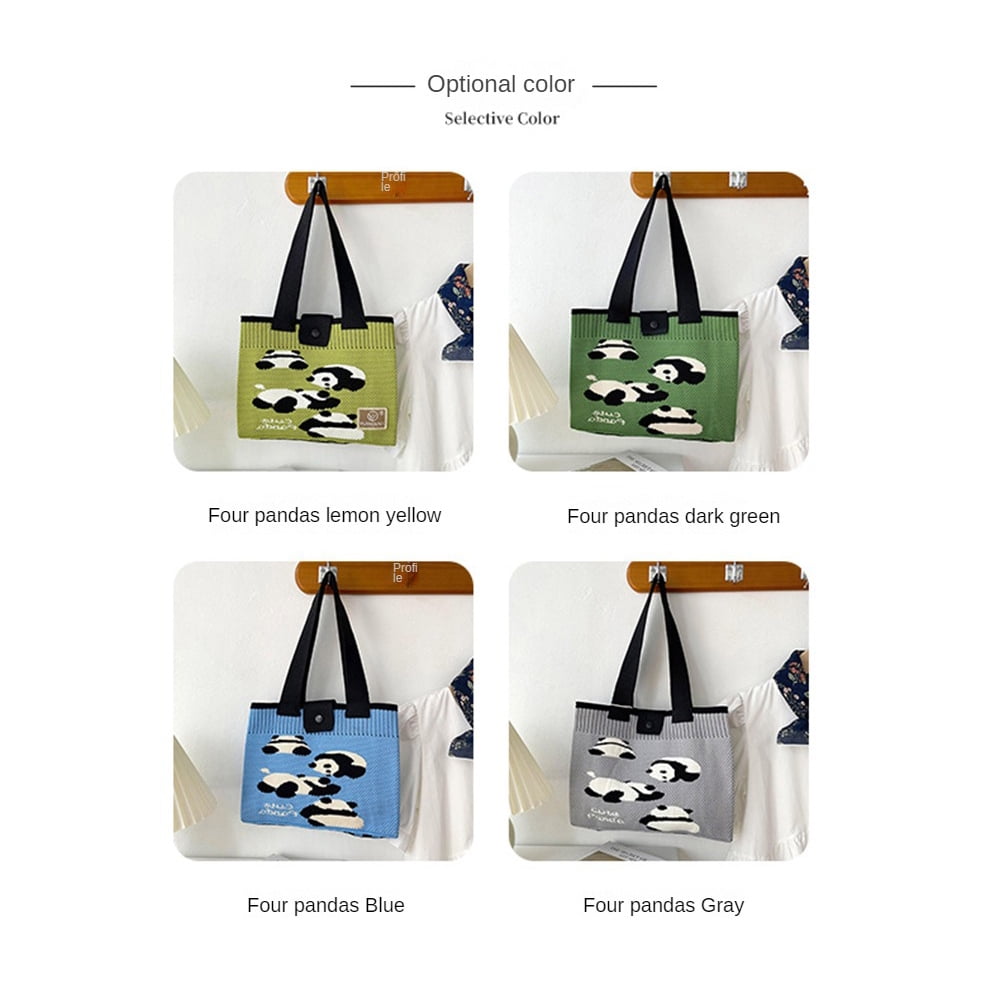 Green Cartoon Red Panda Knitting Korean Niche Design - Walmart.com