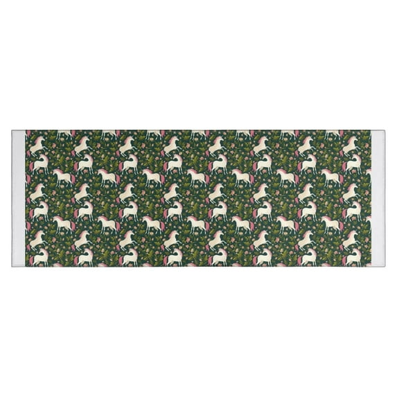 Green Cartoon Unicorn Floral Pattern Kitchen Rug Mat,Kitchen Runner ...