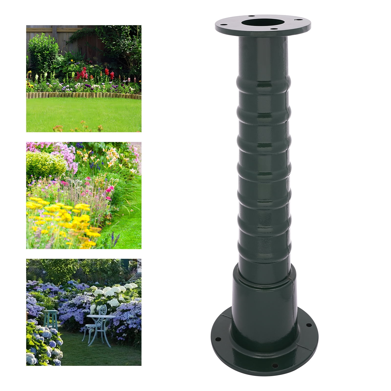 Green Cast Iron Raised Pump Base 66cm High Stand for Hand Water Pumps ...
