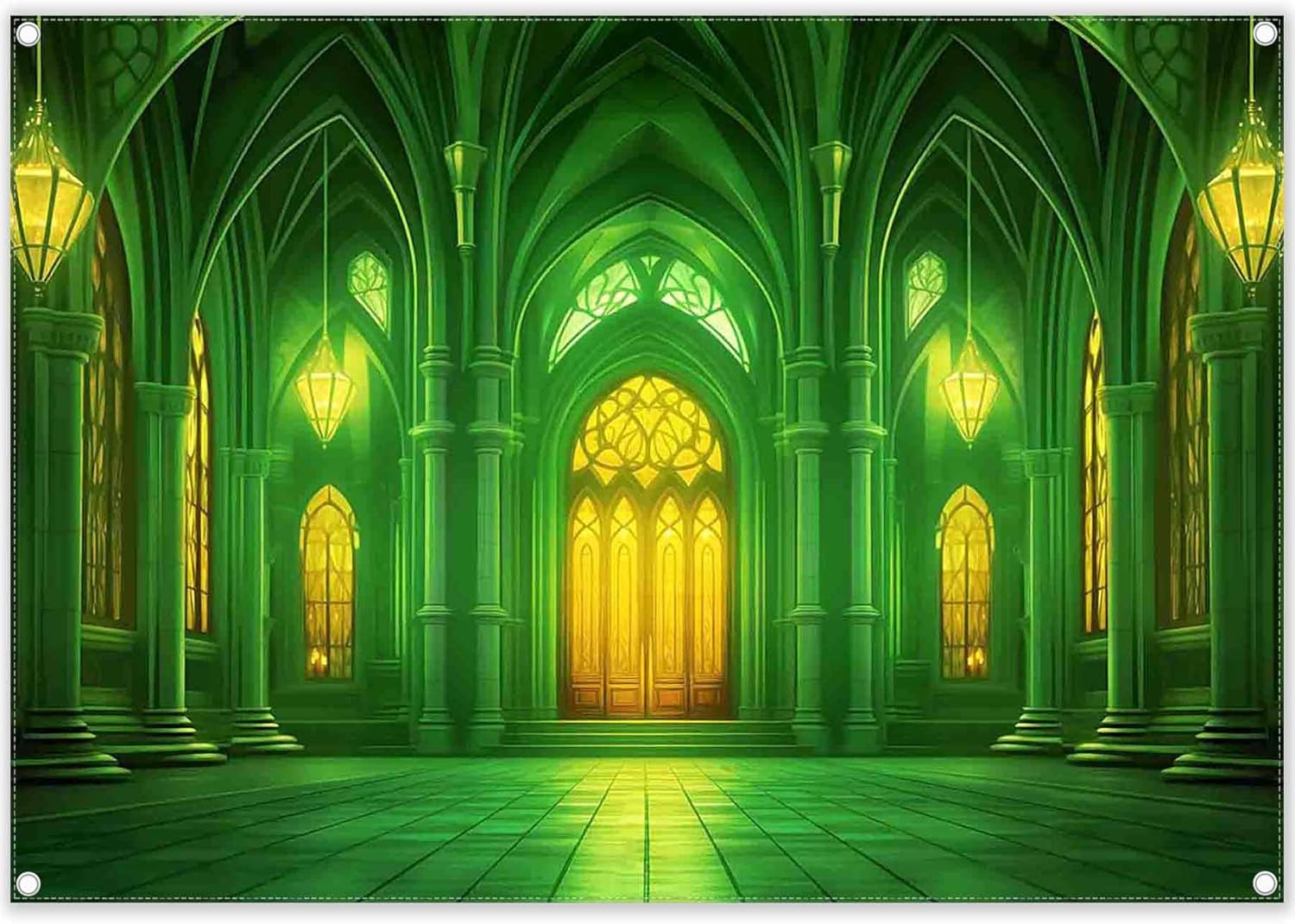 Green Castle Backdrop Fairytale Movie Wizard Photography Background ...