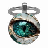 Green Cat Eye Keychain Eyeball Keyring Eye Key Ring Cat Key Ring Cat ...
