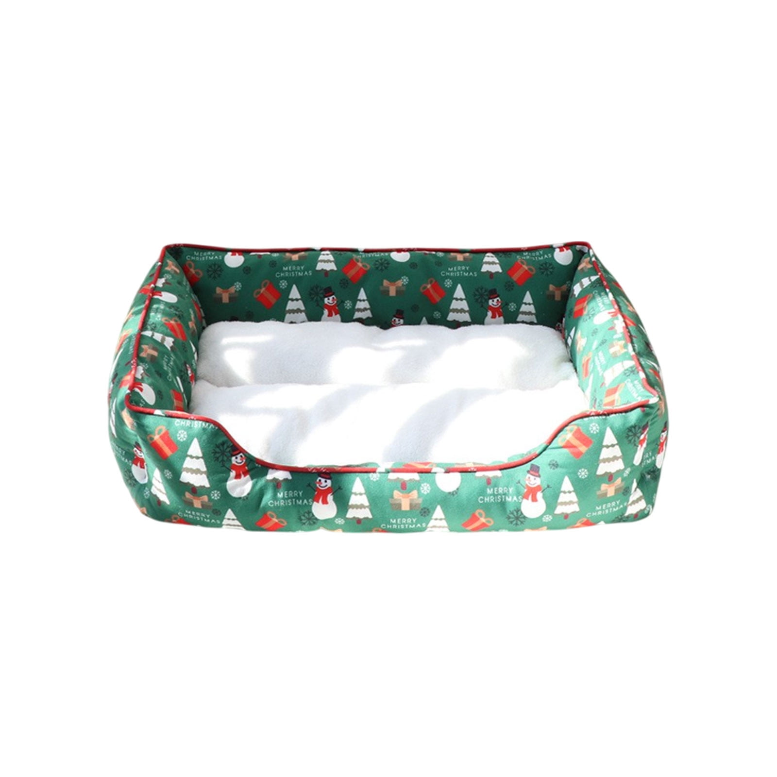 Green Cats Sleeping Bed Cute Removable Enclosed Nests Soft Plaid Sleep ...