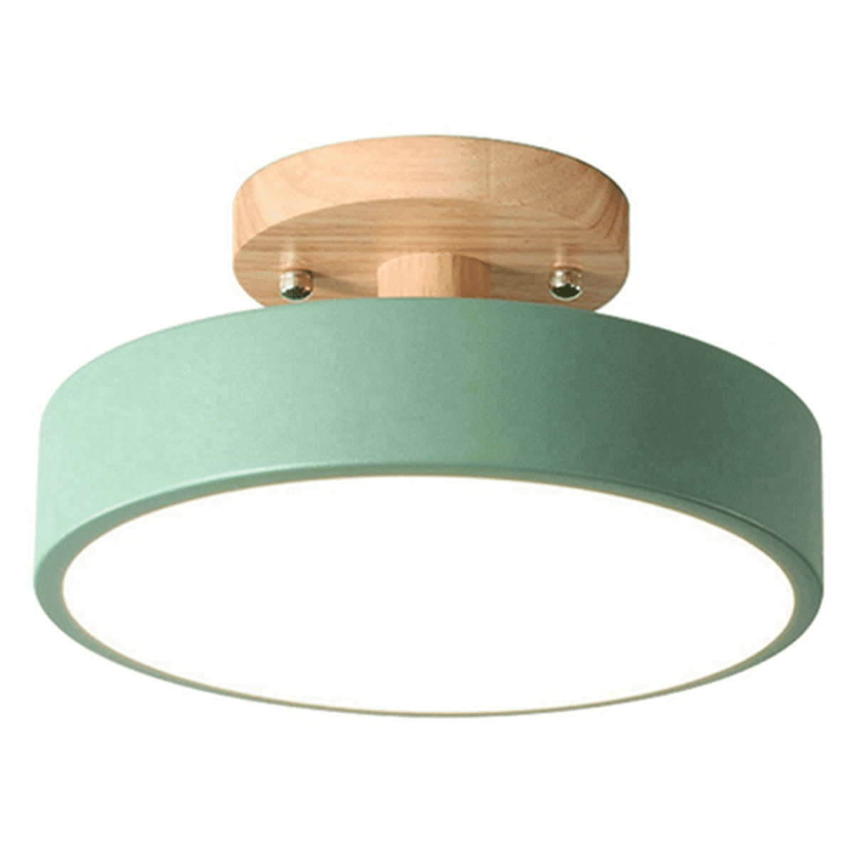 Green Ceiling Lights Modern LED Nordic Wood Lighting Fixture Indoor ...