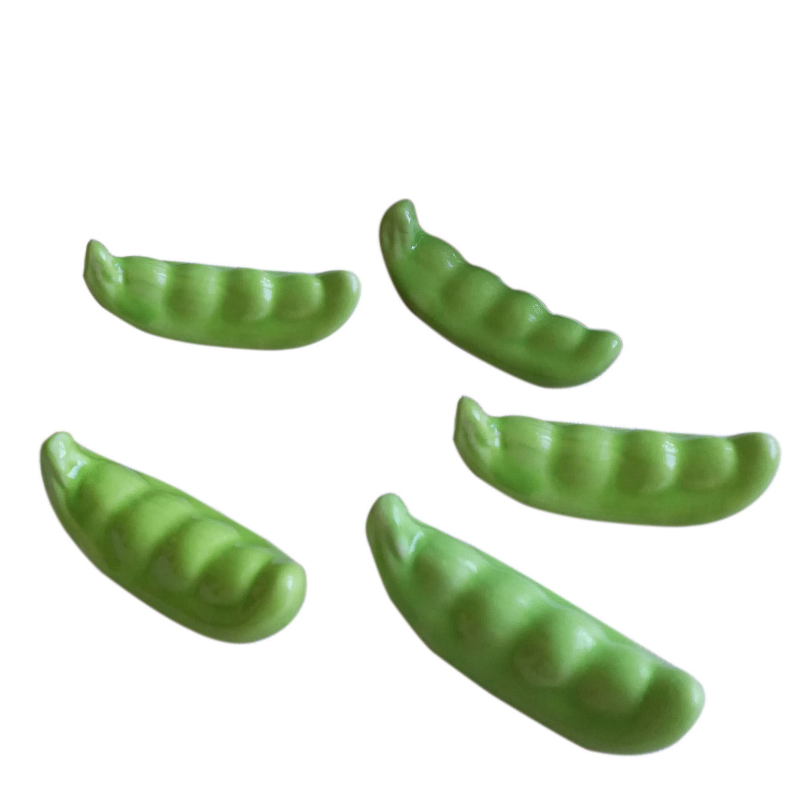 Green Ceramic Chopstick Holder, PeaPod Shape Chopsticks Rest, Dinner ...