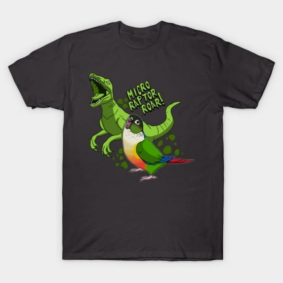Green Cheek Conure Micro Raptor Dinosaur Funny Bird, H23098 T-Shirt ...