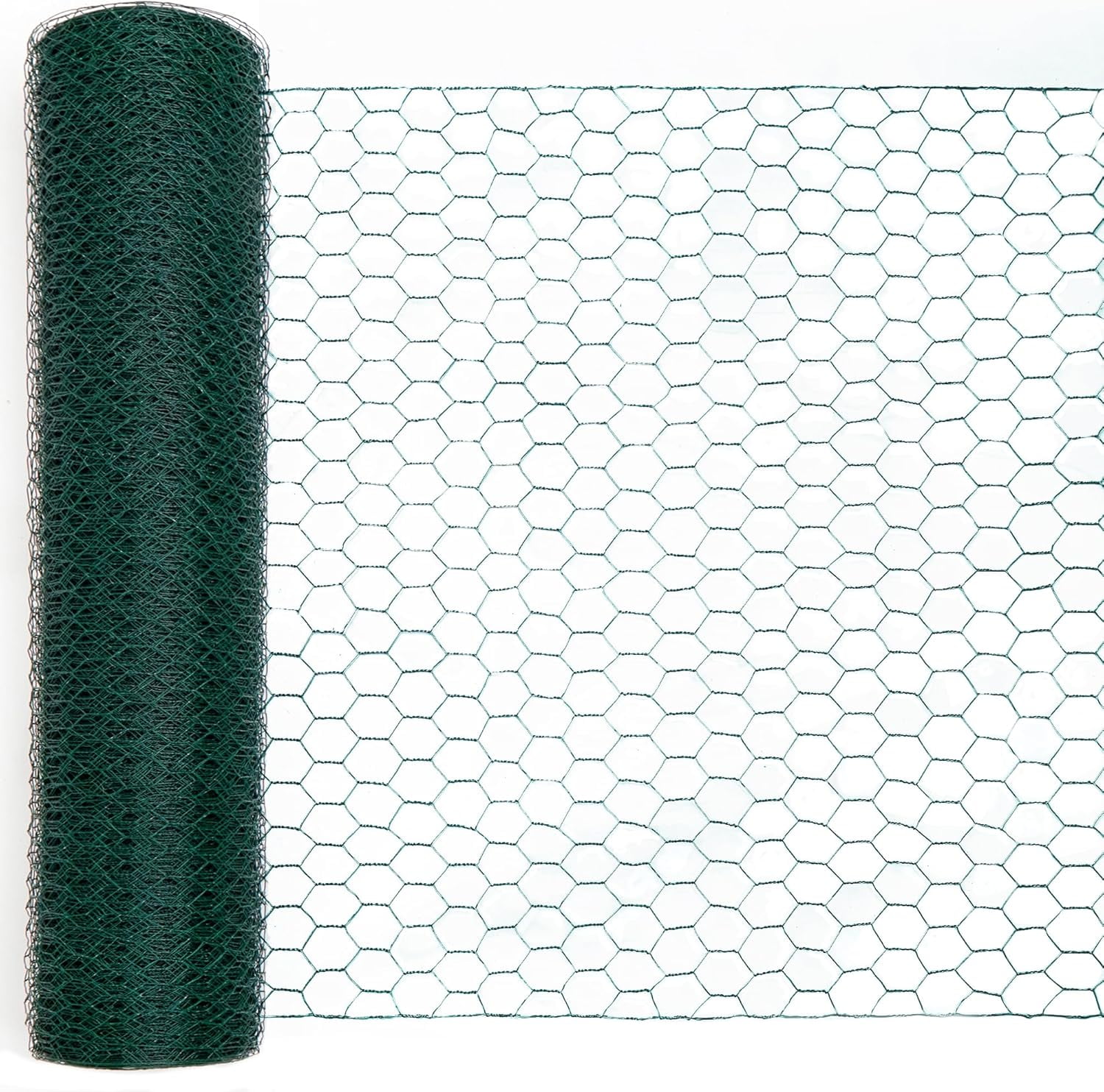 Green Chicken Wire 36 inch(H) x 100 ft(L), Anti-Rust Hexagonal ...