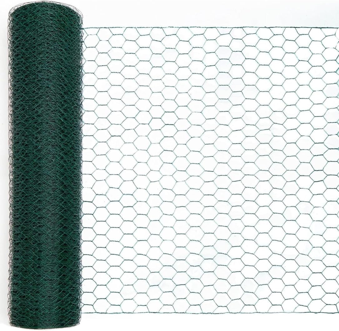 Green Chicken Wire 36 inch(H) x 50 ft(L), Anti-Rust Hexagonal ...