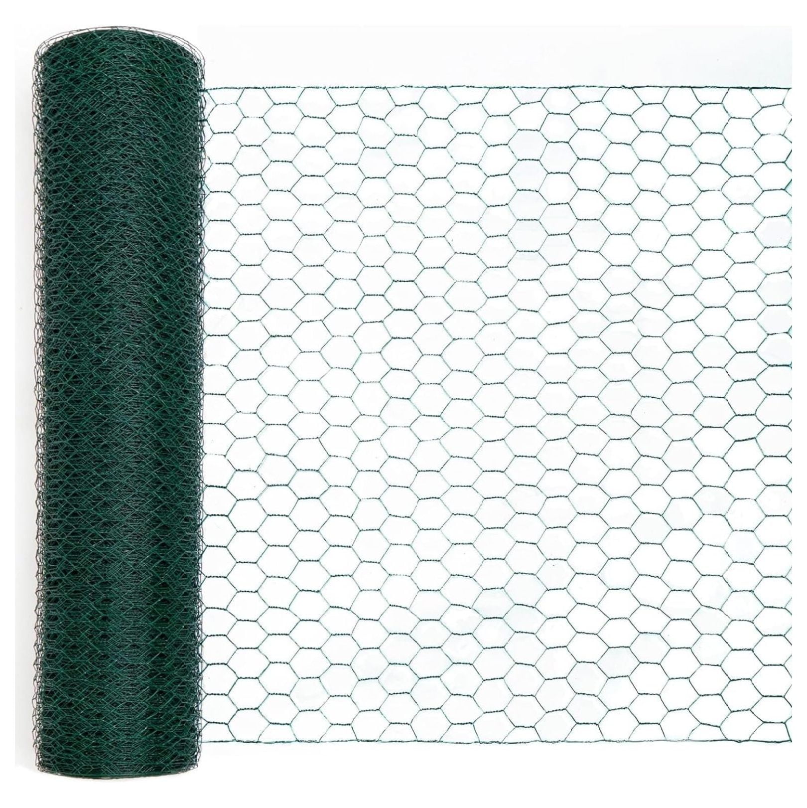 Green Chicken Wire inch(H) x 50 ft(L), Anti-Rust Hexagonal Galvanized ...