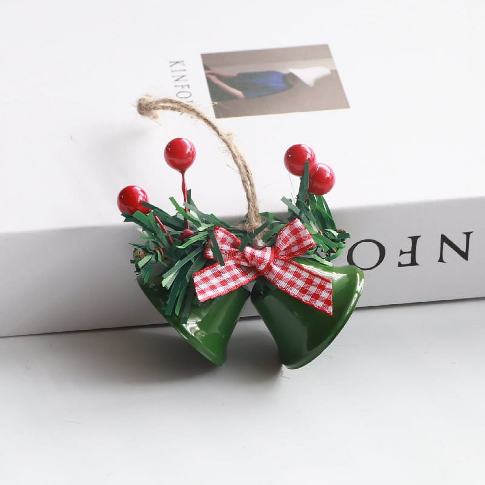 Green Christmas Bell Hanging Ornament for Holiday Tree Decoration ...