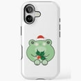 Green Christmas Frog Holiday Art Phone Case with iPhone 17 to 11 Pro ...