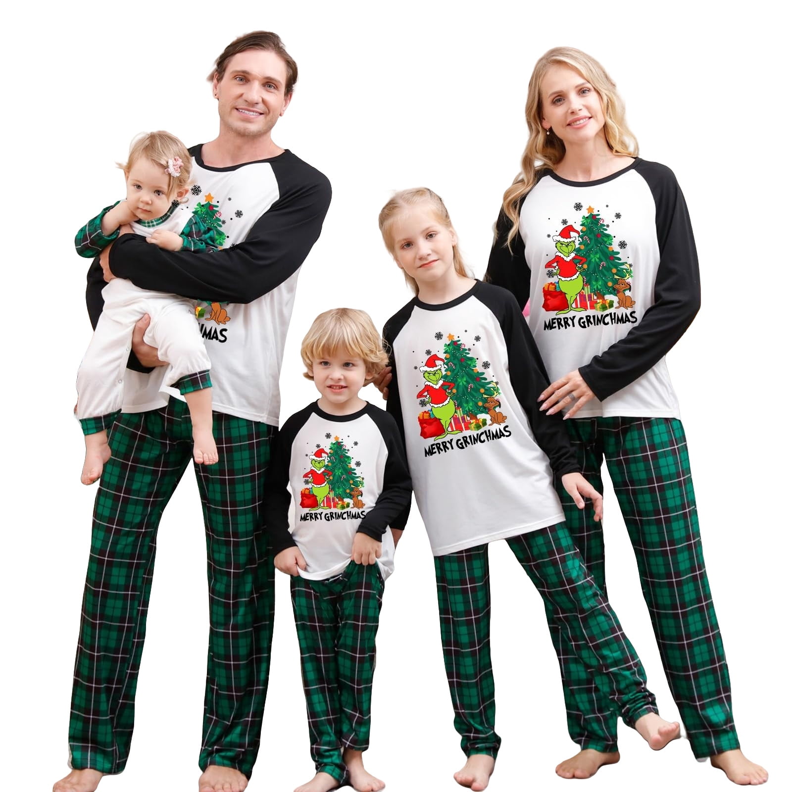 Green Christmas Monster Matching Family Pajamas Set - Christmas Pajamas ...