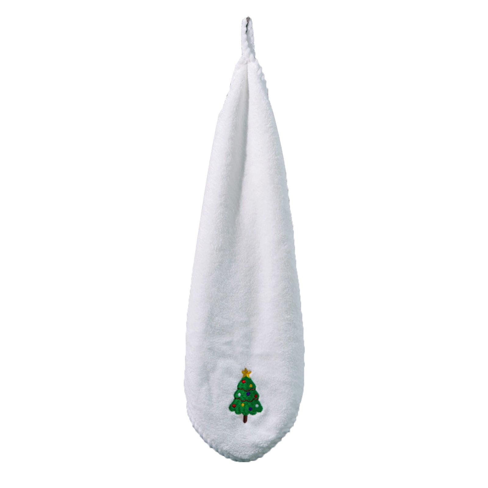 Green Christmas Tree Hand Towel For Kitchen And Bath Decorative Towel ...