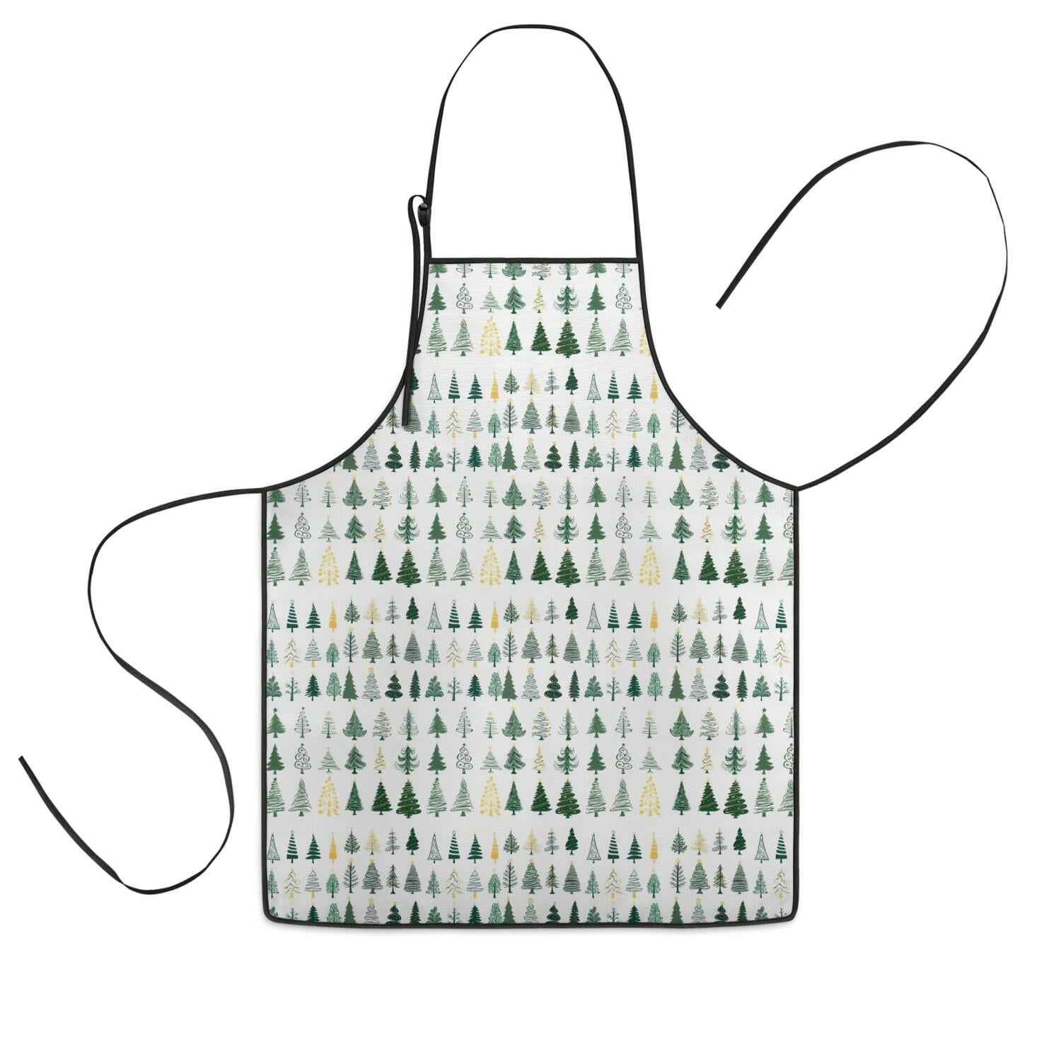 Green Christmas Tree Pattern Kids Aprons for Girls and Boys,Adjustable ...