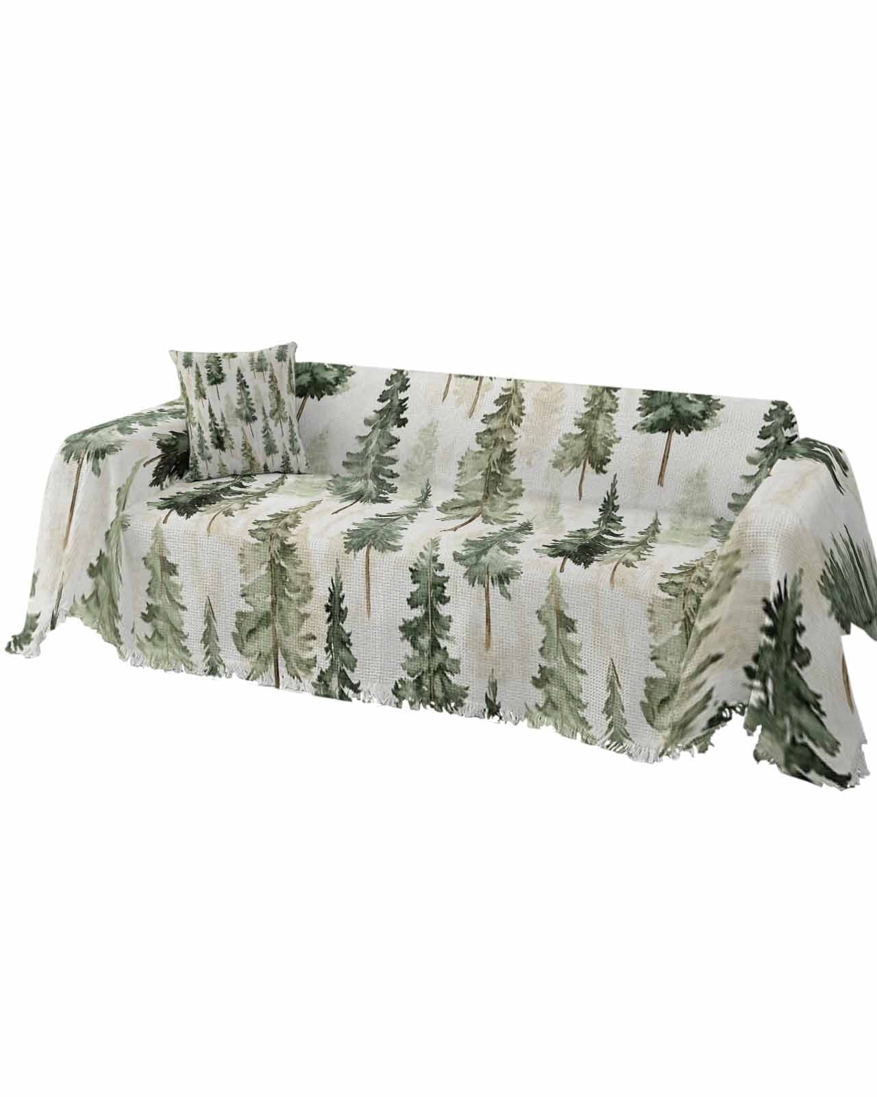 Green Christmas Tree Sofa Couch Covers for 3 Cushion Couch, Washable L ...