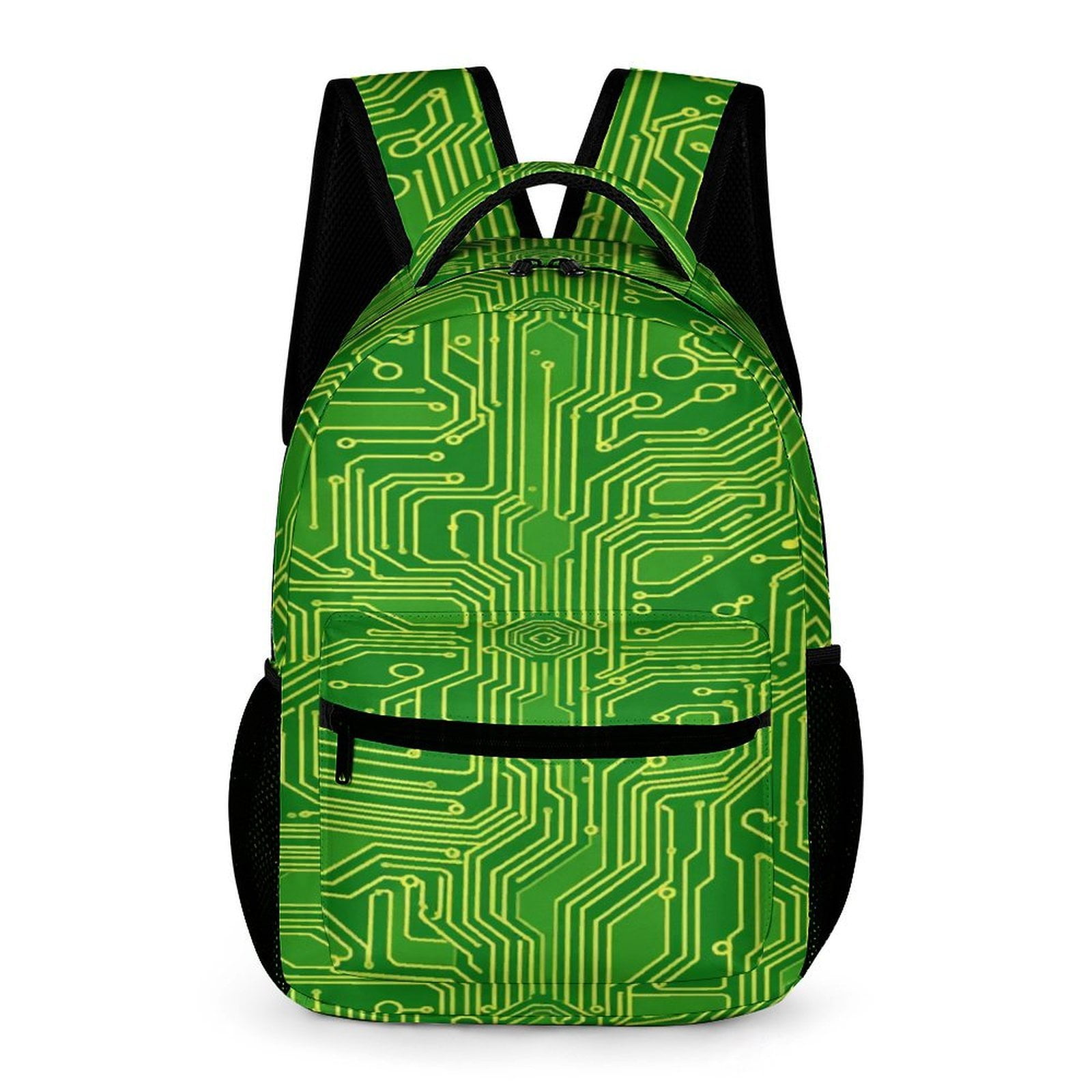 Green Circuit Board Pattern Student Bookbag Notebook Backpacks 3D Print ...
