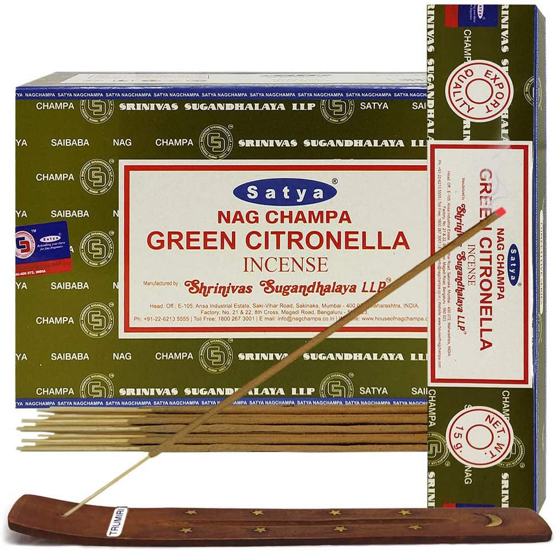 Green Citronella Incense Sticks And Incense Stick Holder Bundle Insence ...
