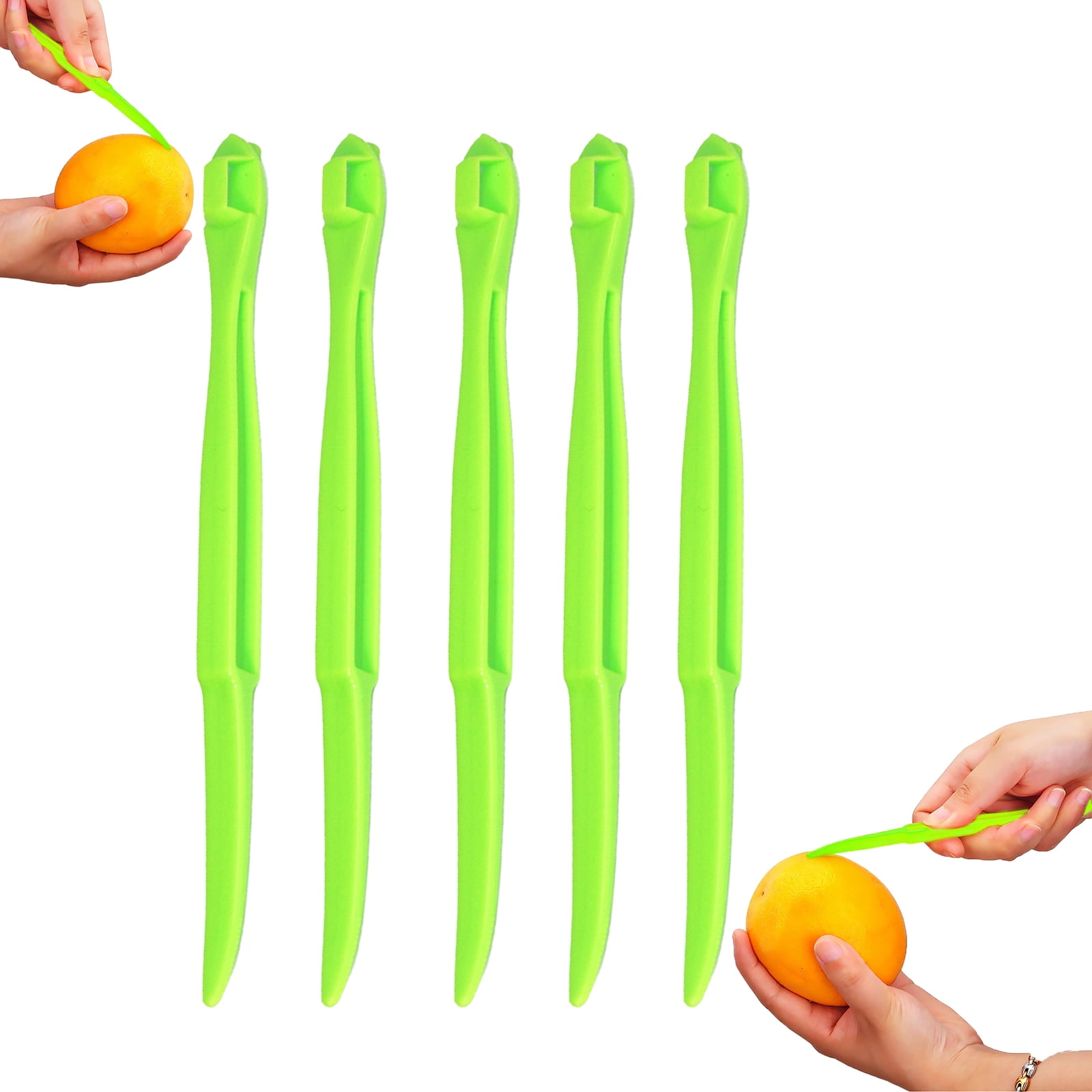 Green Citrus Peeler Tools Set 5 Pack Orange Lemon Grapefruit Peel ...