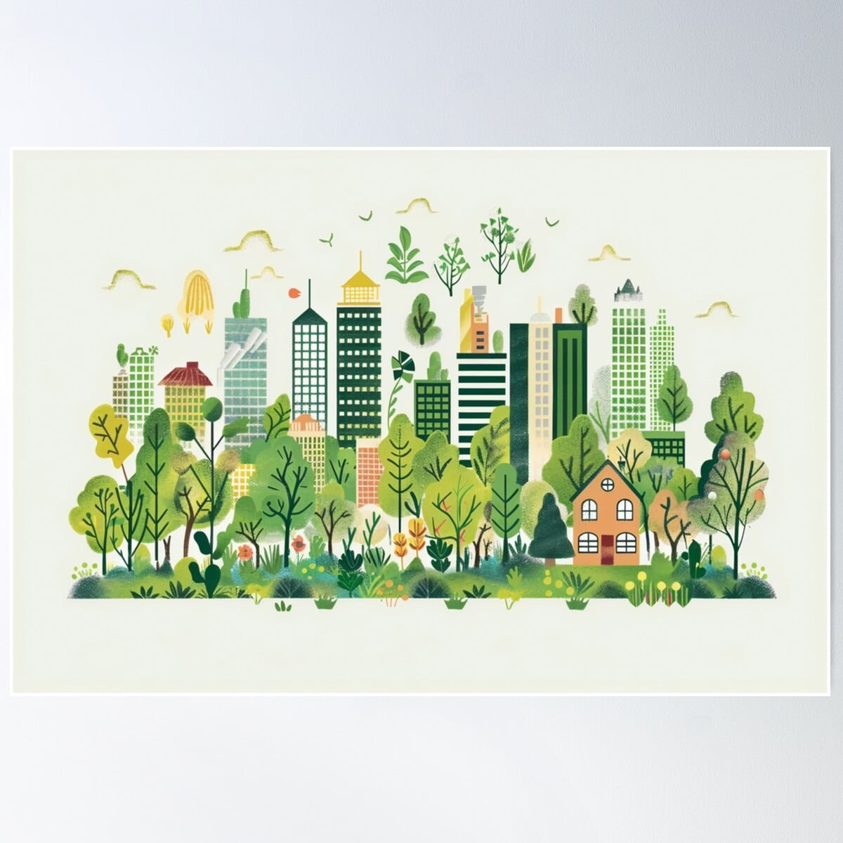 Green City Living: Urban Gardening Workshop Poster Wall Art, Modern ...