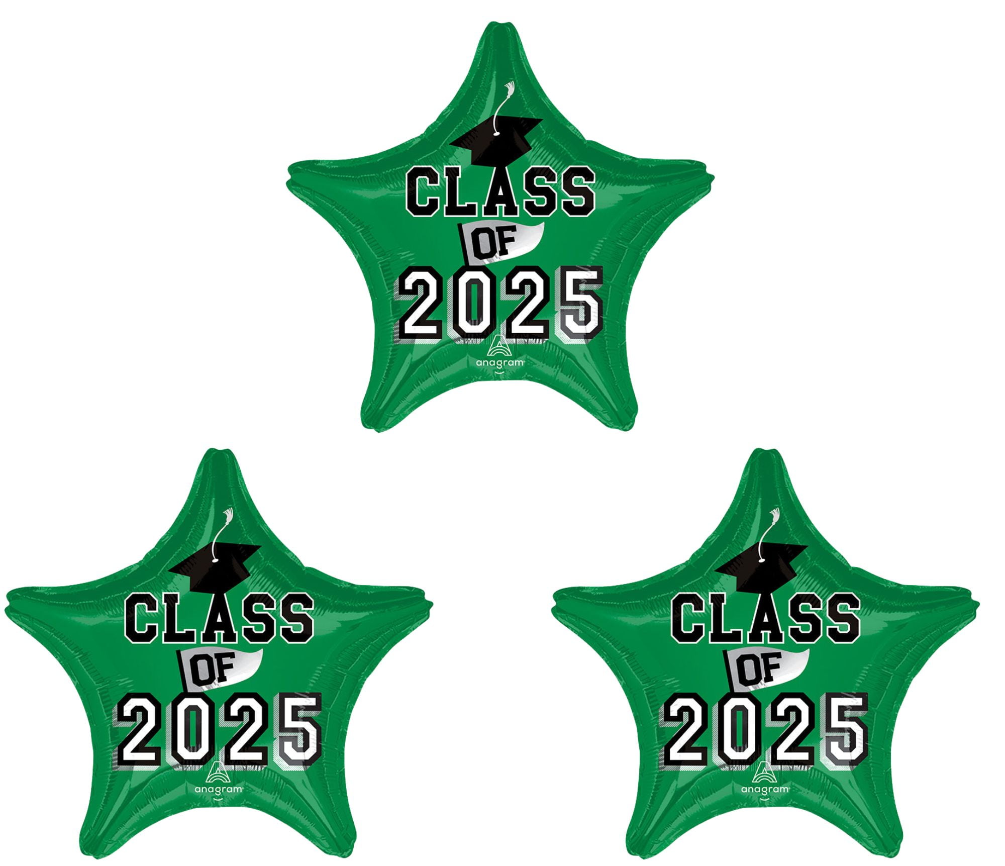 Green Class of 2025 Graduation party 3 pc balloons Decorations supplies ...