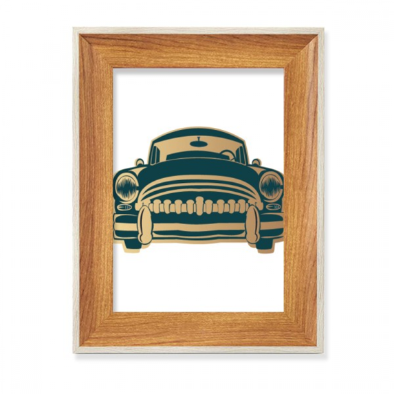 Green Classic Cars Outline Pattern Desktop Wooden Photo Frame Display ...